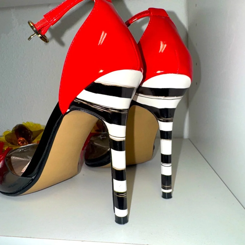 Betsey Johnson | Shoes | Betsey Johnson Red And Yellow Stiletto Heels ...